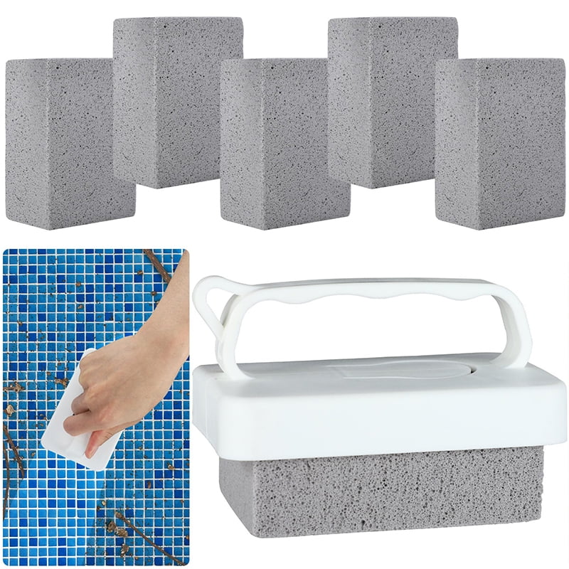 6 PCS Hand-Held Pool Pumice Stones Swimming Pumice Pool Tile Stone ...