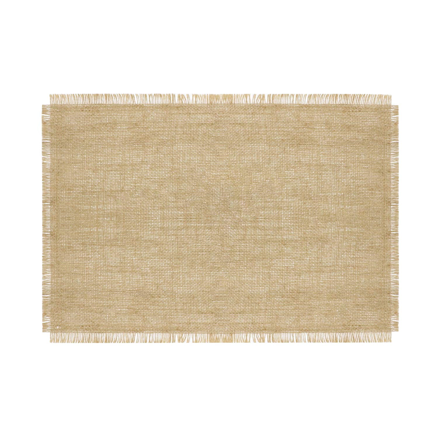 6 PCS Holzlrgus Burlap Placemats Fringed Edges, Jute Rustic Vintage ...