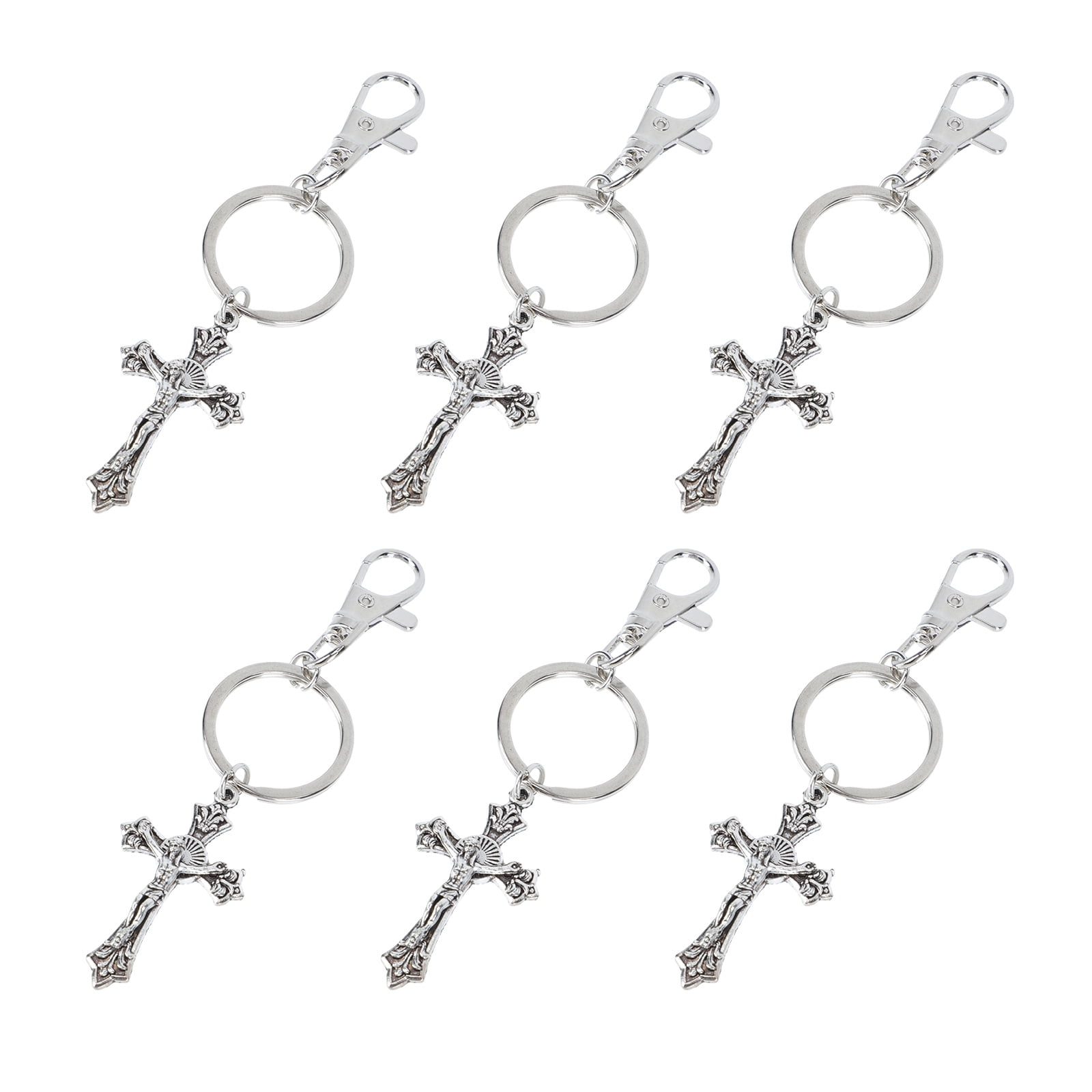 6 PCS Hooks Gold Key Chain Keychain 11.5x3cm Silver - Walmart.com