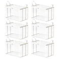 6 PCS Large Heavy Duty Thick Plastic Clear Storage Bag for Clothes ...