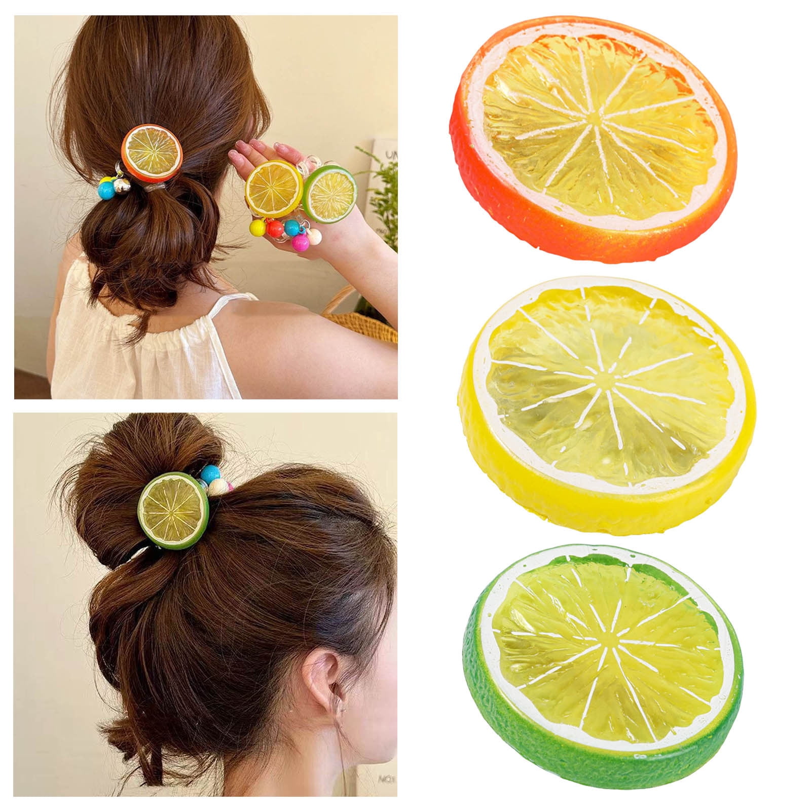 6 PCS Lemon Hair Clips Cute Lemon Duckbill Clip Hair Barrettes Fashion ...