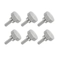 6 PCS M3 x 8mm Flat Knurled Head Thumb Screws,304 Stainless Steel Fully ...