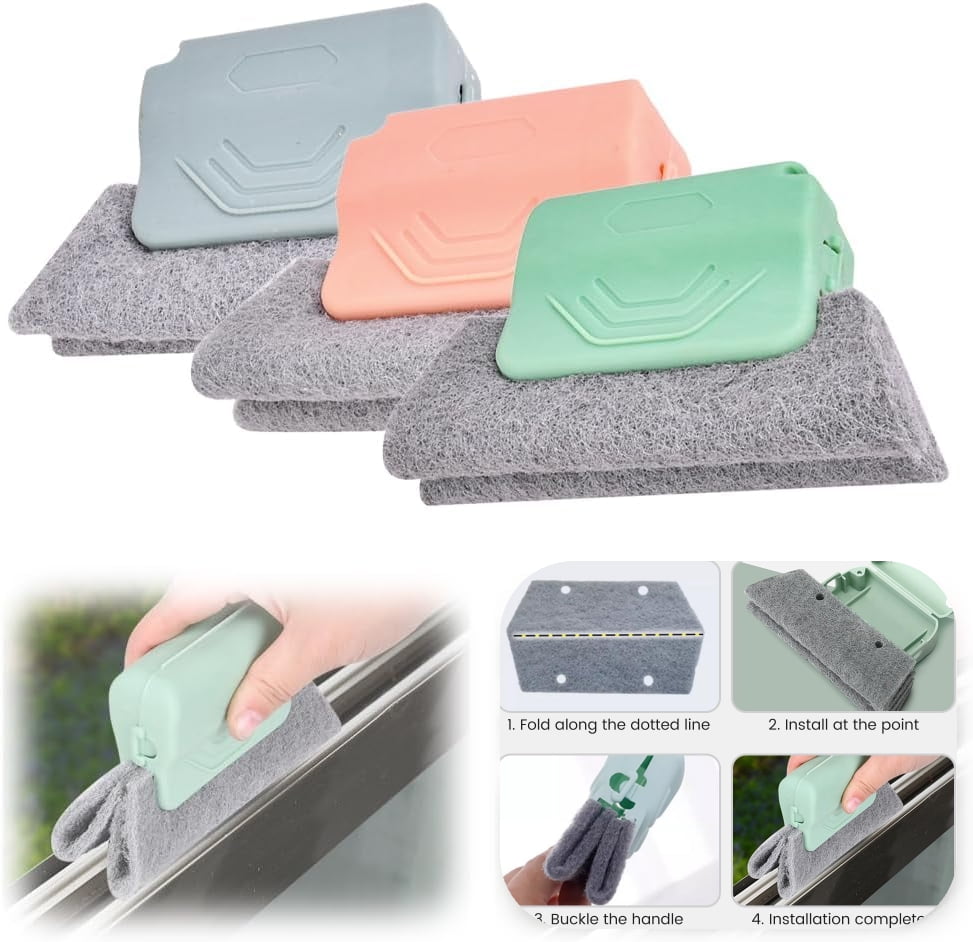 6 PCS Magic Window Cleaning Brush, 2025 Upgrade Creative Window Groove ...