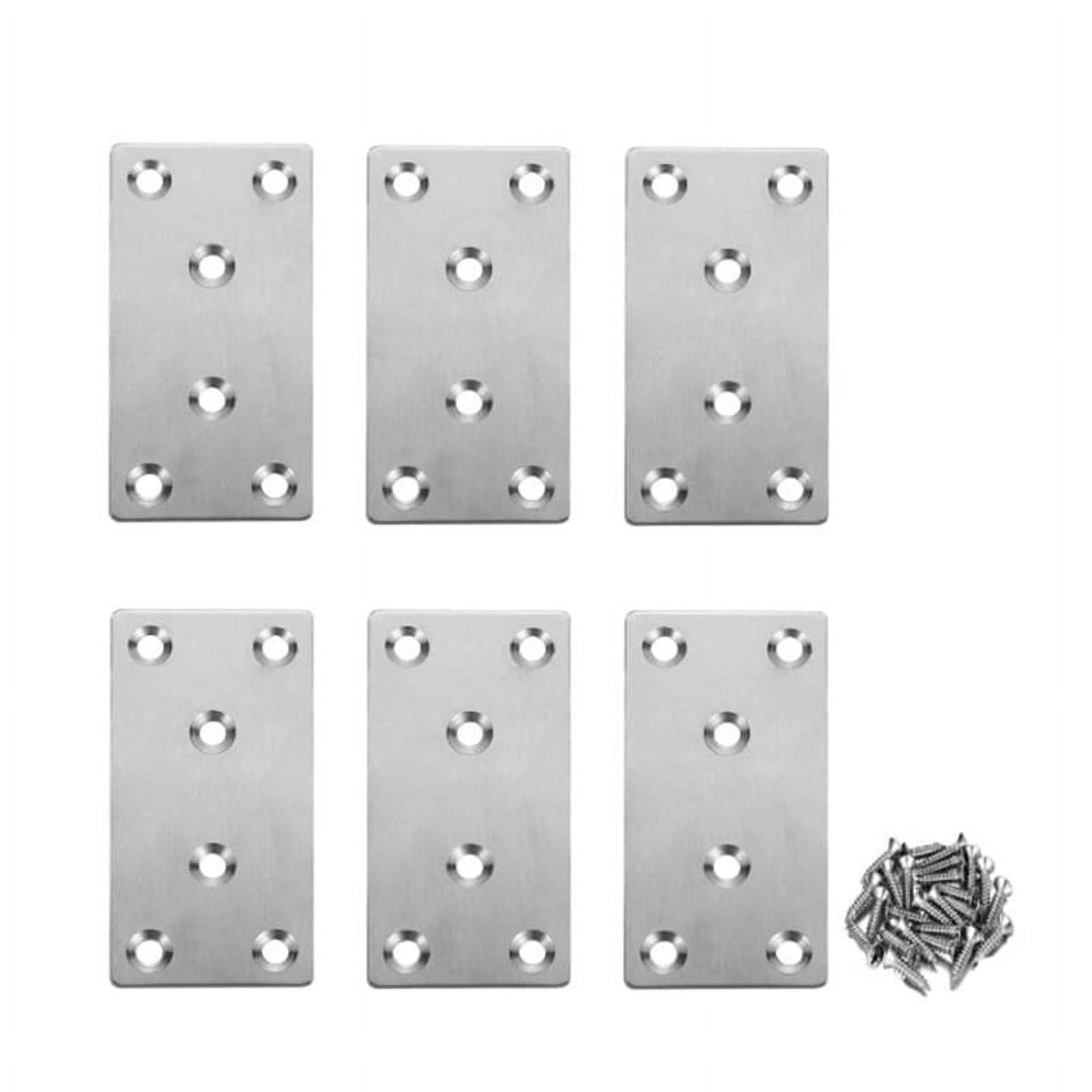 6 PCS Mending Plates Straight Brace Brackets Heavy Duty Flat Bracket ...