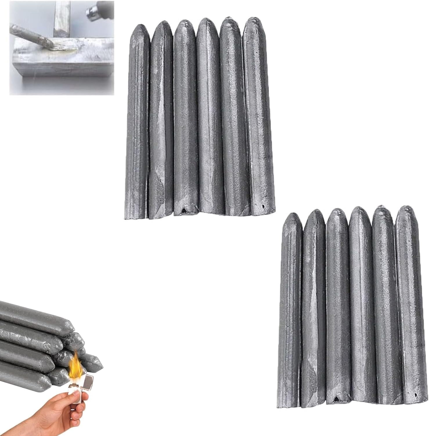 6 PCS Metal Universal Low Temperature Easy Melt Welding Rods, Lighter ...