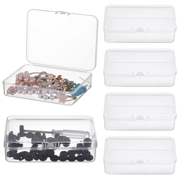 Bottlepic 6 PCS Mini Plastic Boxes, Transparent Storage Containers ...