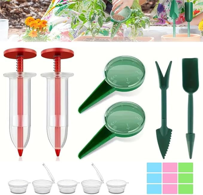 6 PCS Mini Seed Spreader Set, 2024 New Mini Sowing Seed Dispenser ...