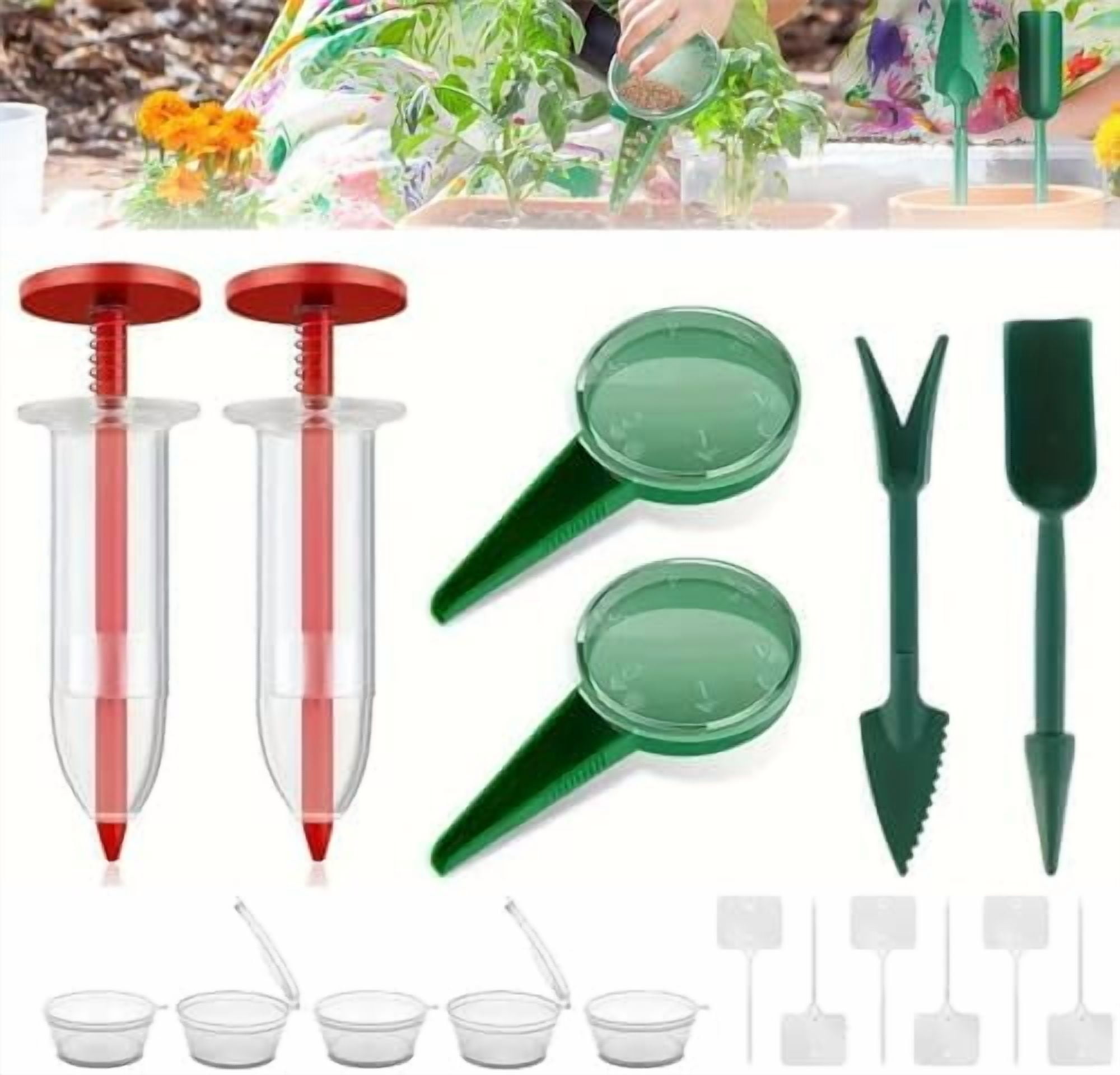 6 PCS Mini Seed Spreader Set, 2025 New Mini Sowing Seed Dispenser ...
