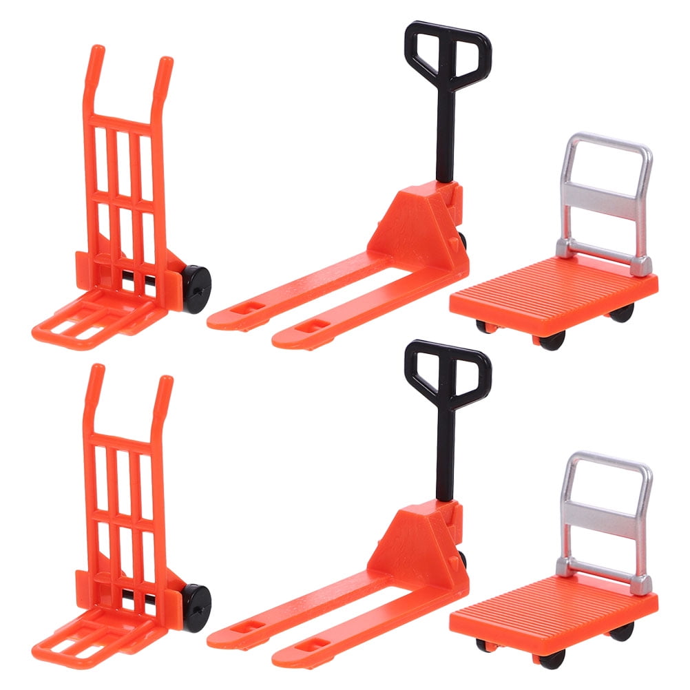 6 PCS Model Toy Truck Toys Rc Forklift Miniature Forklift Construction ...