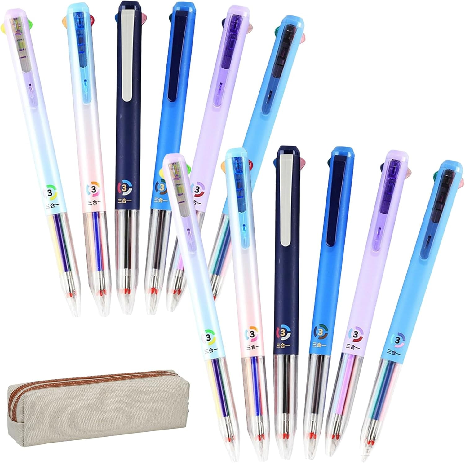 6 PCS Multicolor Pen, 4-In-1 18 Colors, 2025 NEW Nurse Pens, 0.5mm 3-In ...