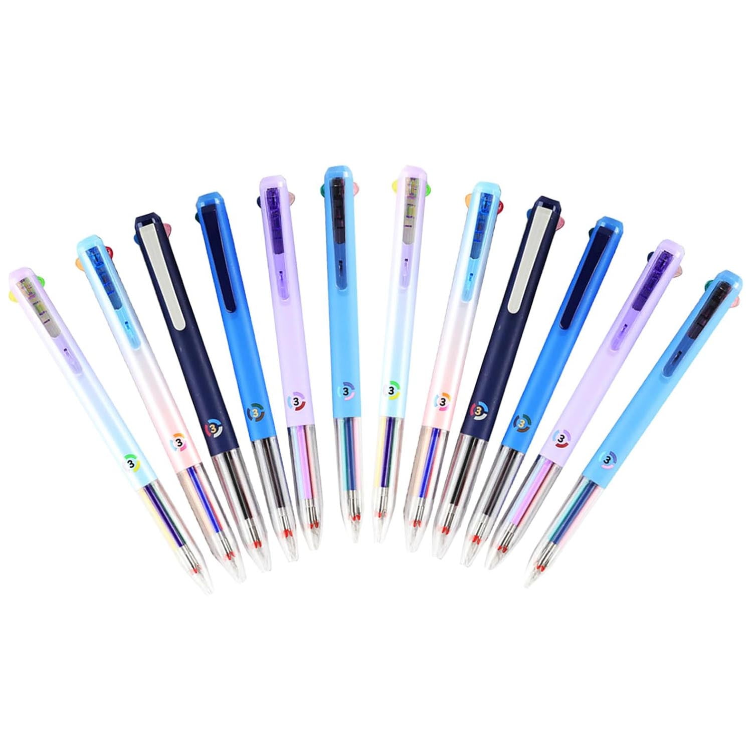 6 PCS Multicolor Pen, Consecutive 18 Colors Quick Drying Gel Ink Pens ...