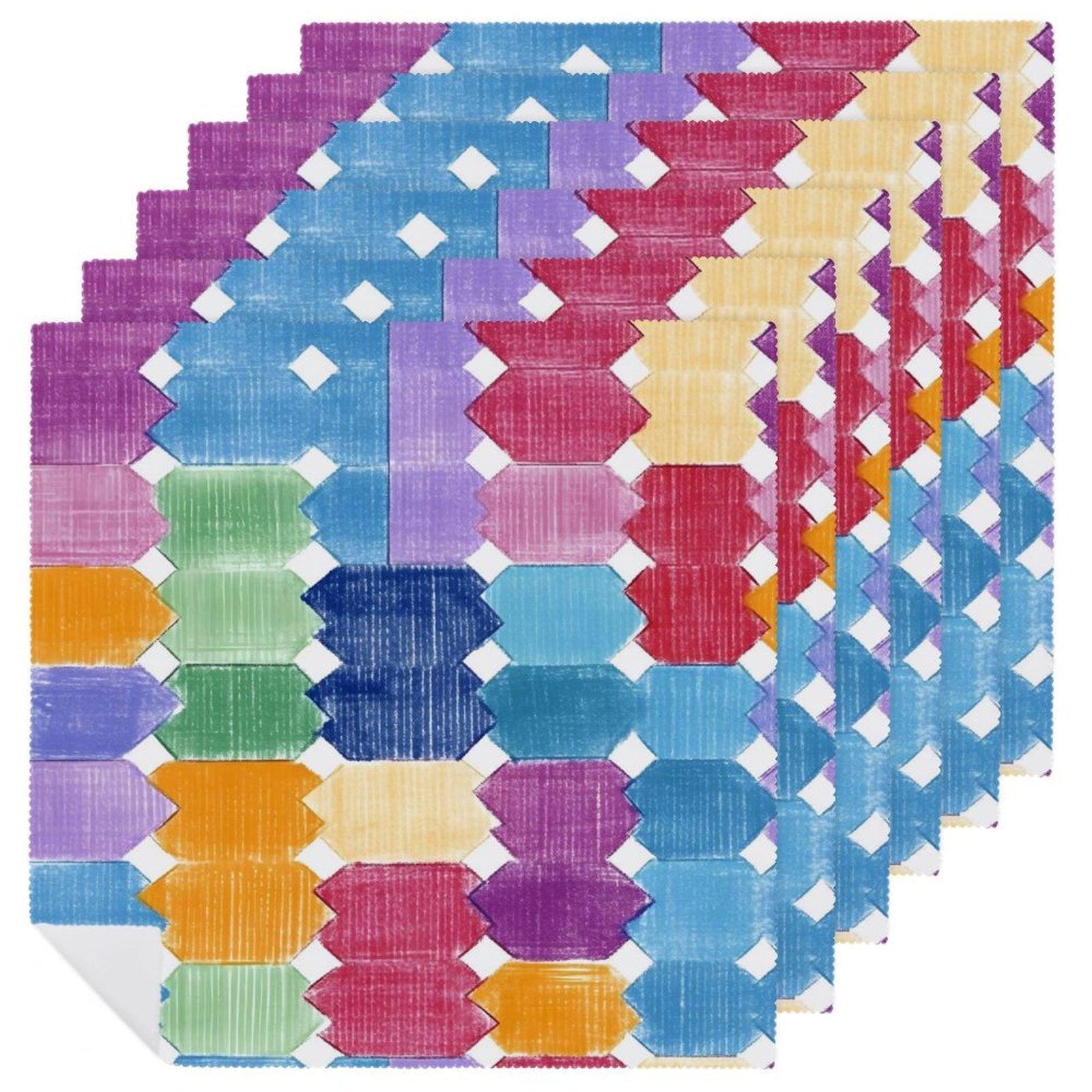 6 PCS Napkin Cloth 18.7in A Wide Range Of Uses Not Fade Not Ball For ...
