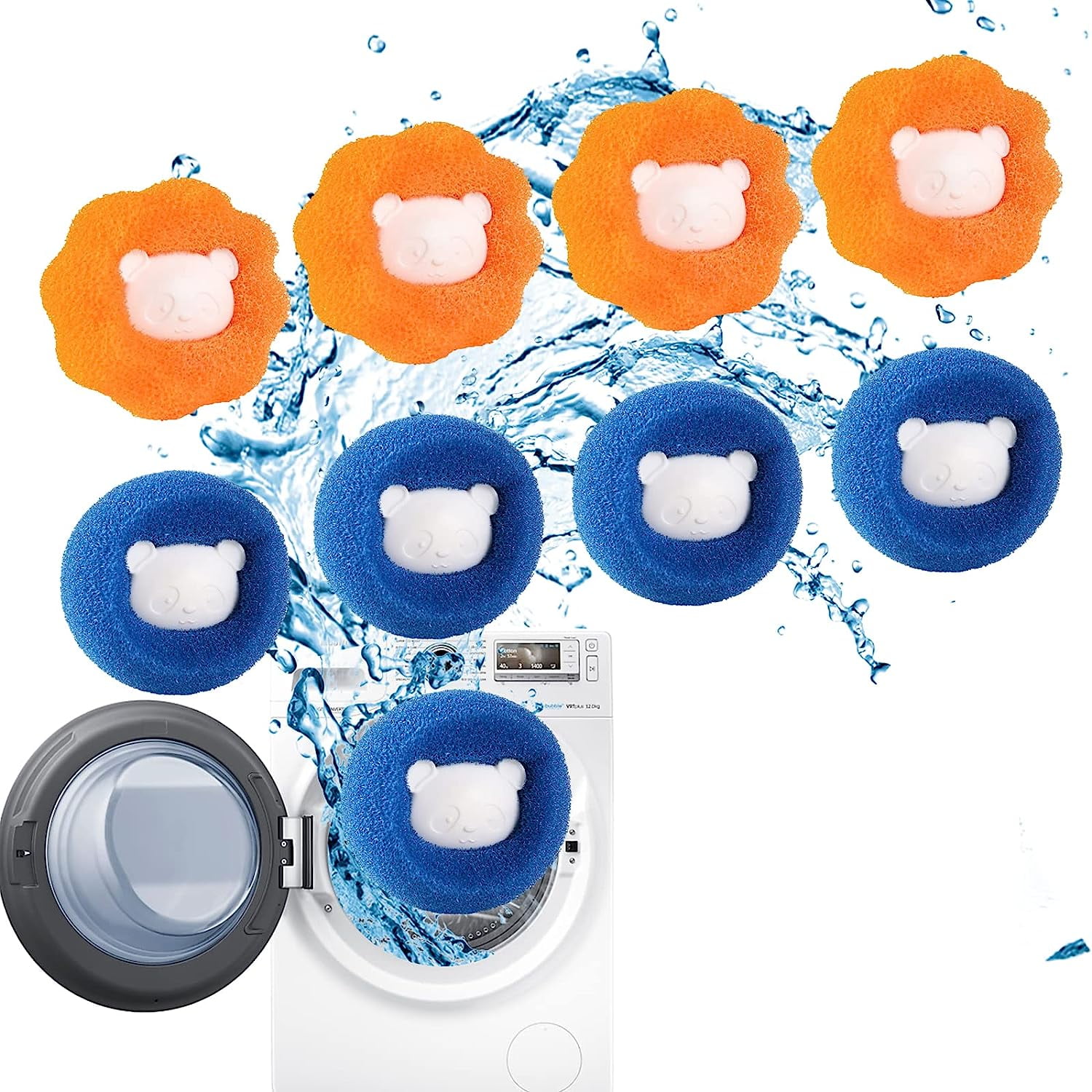 6 PCS Paw Pet Hair Remover for Laundry, Reusable Clothes Anti-Tangle ...