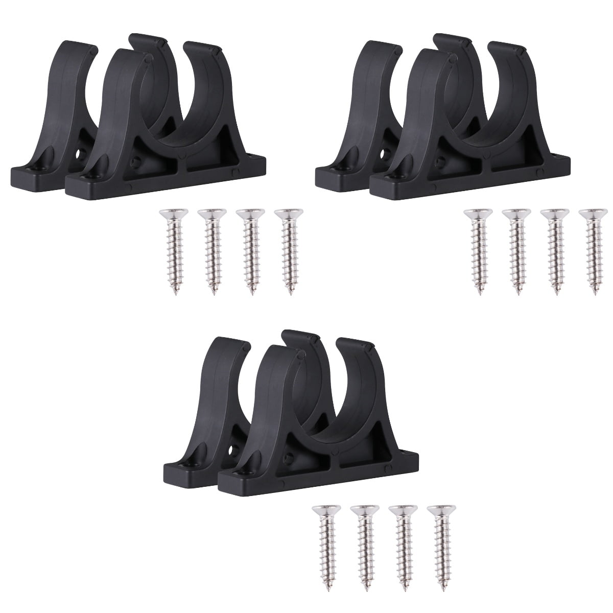6 PCS Plastic Boat Paddle Fixed Buckle Kayak Paddle Holder with 4PCS ...