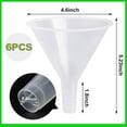 6 PCS Plastic Funnels, 4.6 Inch Multi-Purpose Clear Plastic Funnels ...