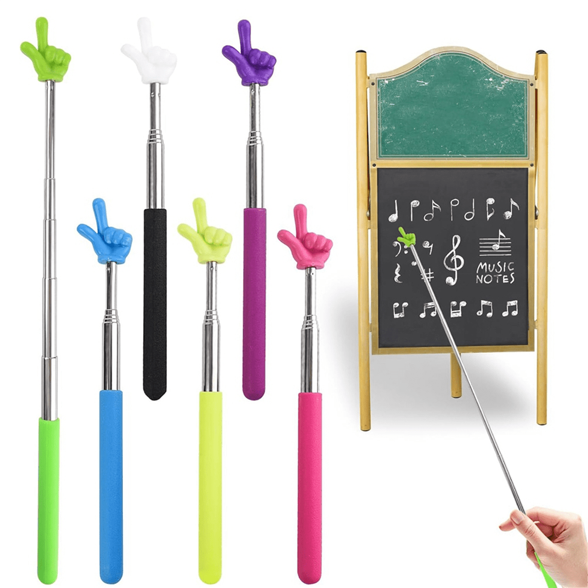 6 PCS Pointer Stick for Classroom, Teacher Pointer, Retractable Stick ...