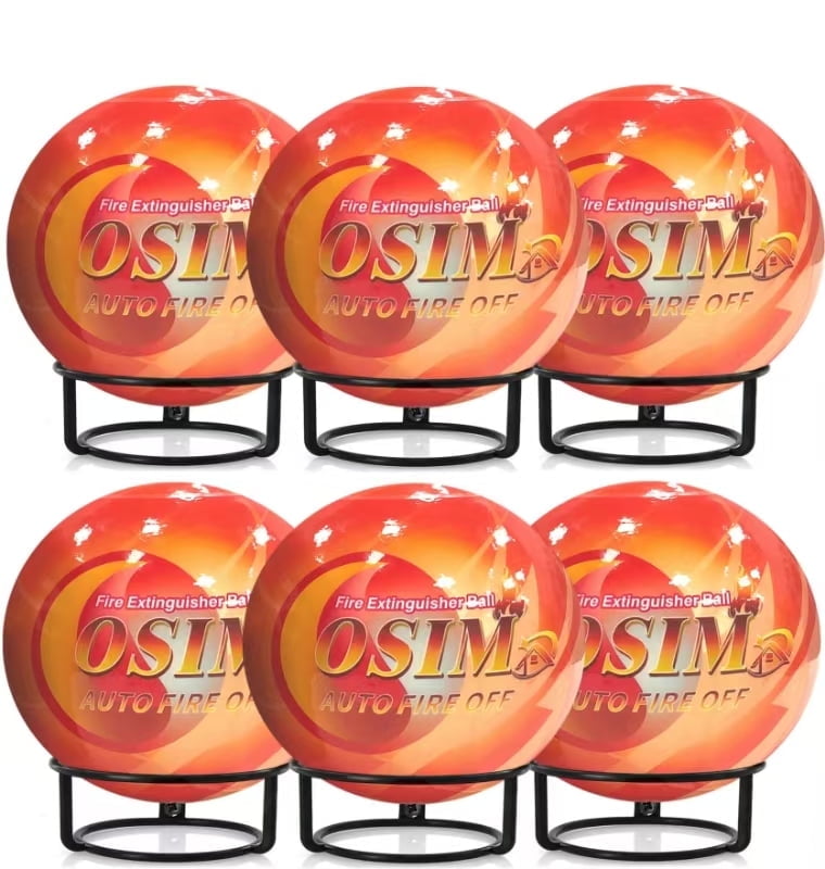 6 PCS Portable Automatic Fire Ball Extinguisher with Bracket, Fire ...