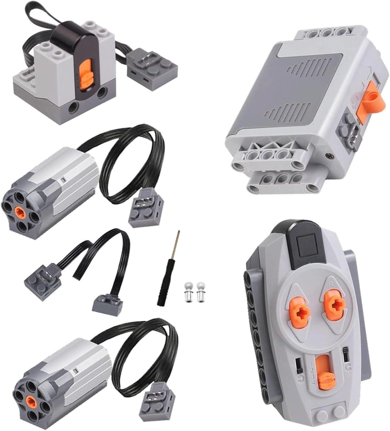6 PCS Power Functions Motor Battery Box Remote Receiver Set, DIY ...