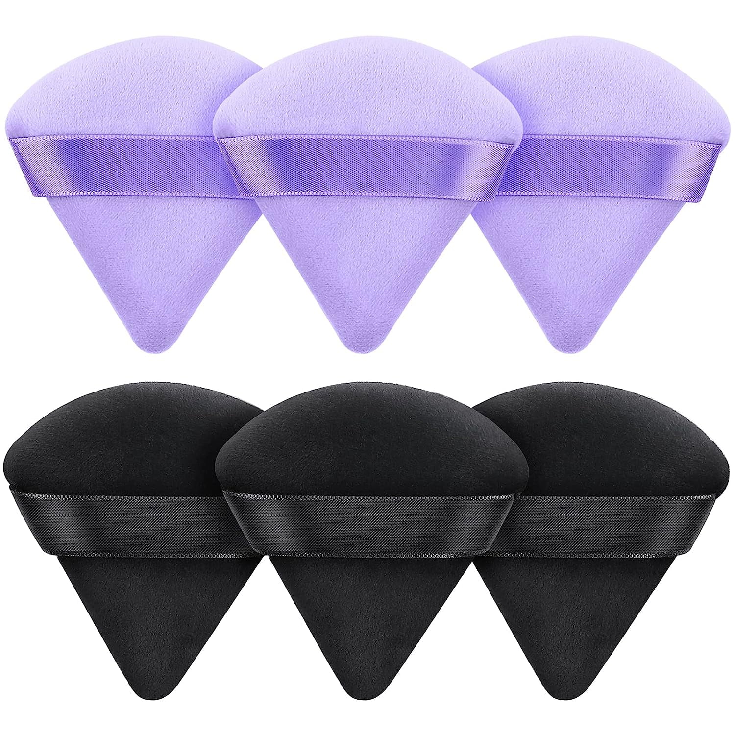 6 PCS Power Puff Triangle Makeup Puffs for Loose Setting Power Face Boy ...
