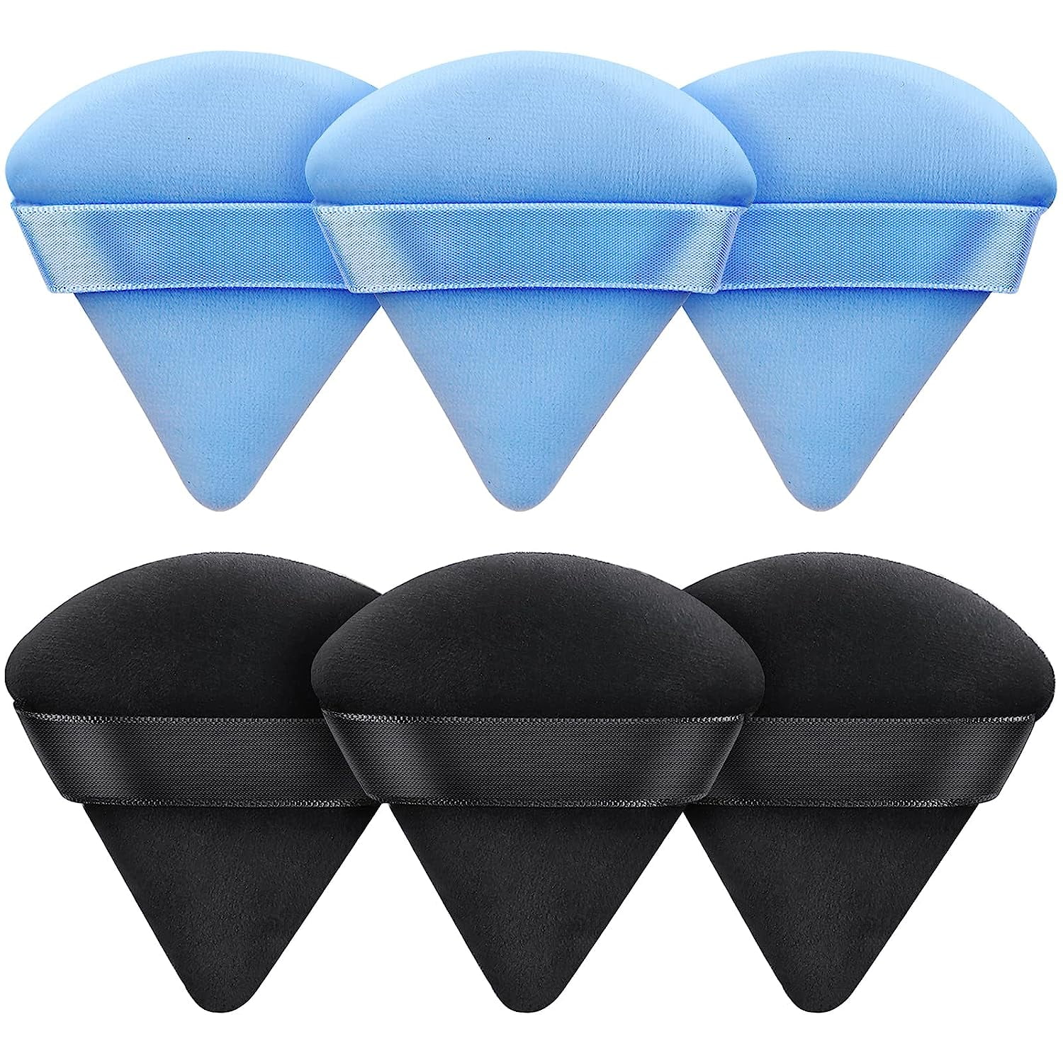 6 PCS Power Puff Triangle Makeup Puffs for Loose Setting Power Face Boy ...