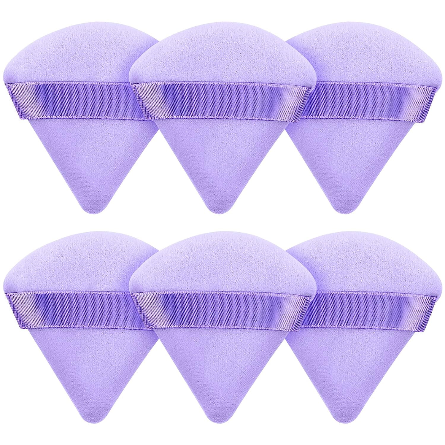 6 PCS Power Puff Triangle Makeup Puffs for Loose Setting Power Face Boy ...