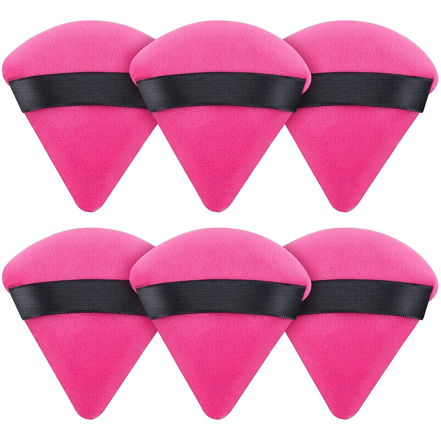 6 PCS Power Puff Triangle Makeup Puffs for Loose Setting Power Face Boy ...
