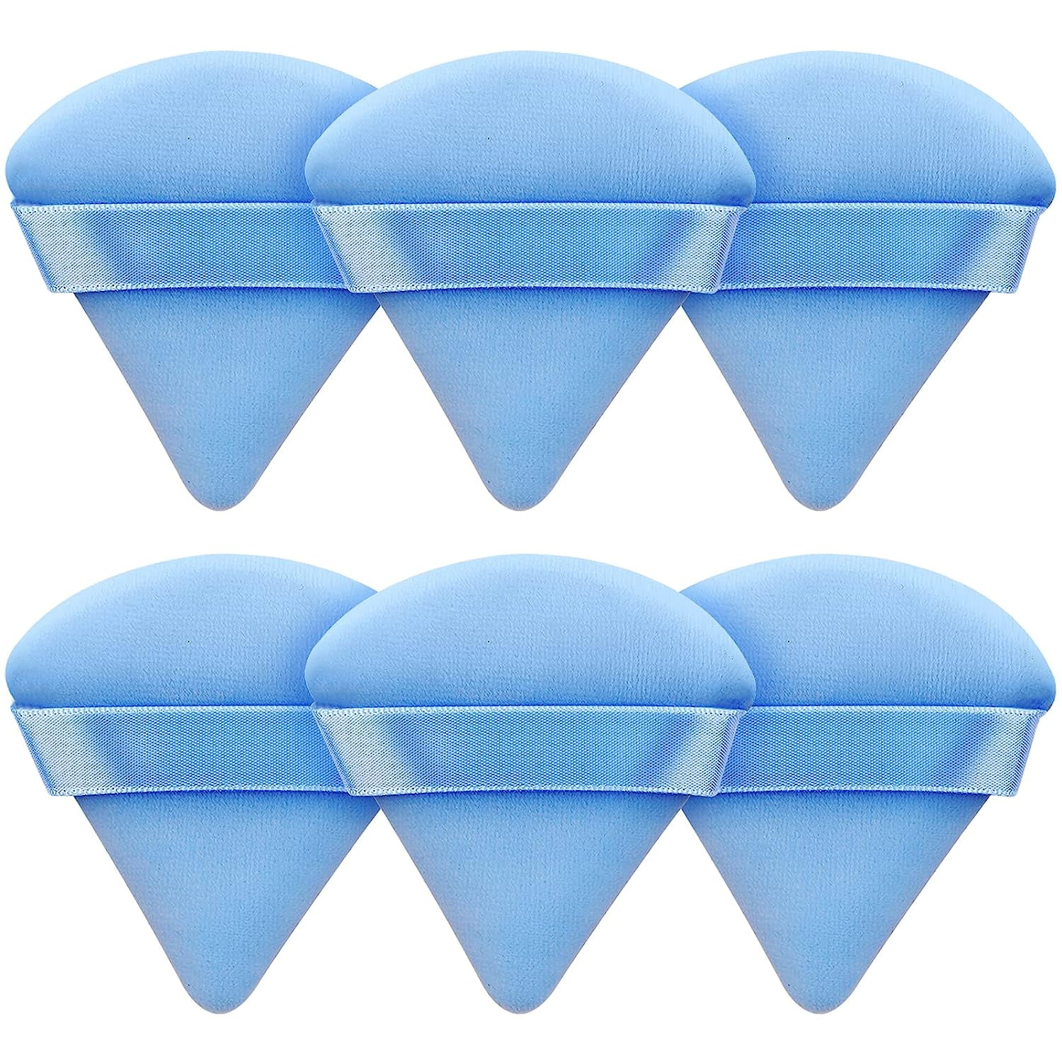 6 PCS Power Puff Triangle Makeup Puffs for Loose Setting Power Face Boy ...