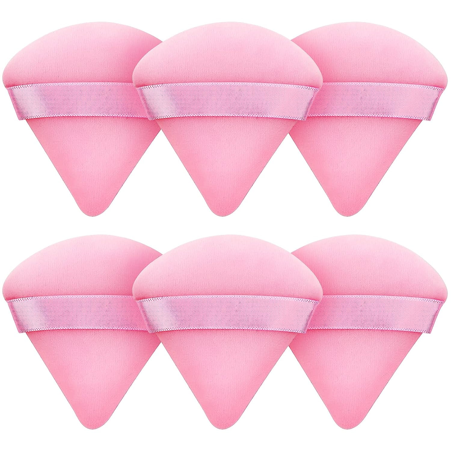 6 PCS Power Puff Triangle Makeup Puffs for Loose Setting Power Face Boy ...