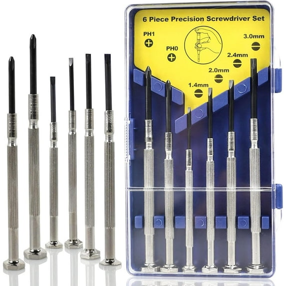 6 PCS Precision Screwdriver Sets, Eyeglass Repair Kit Screwdriver, Mini ...