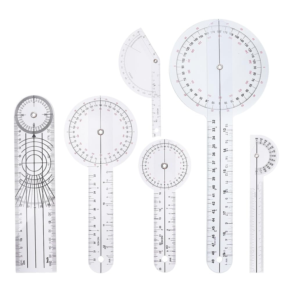 6 PCS Protractor, Goniometer Medical Spinal Goniometer Angle Protractor ...