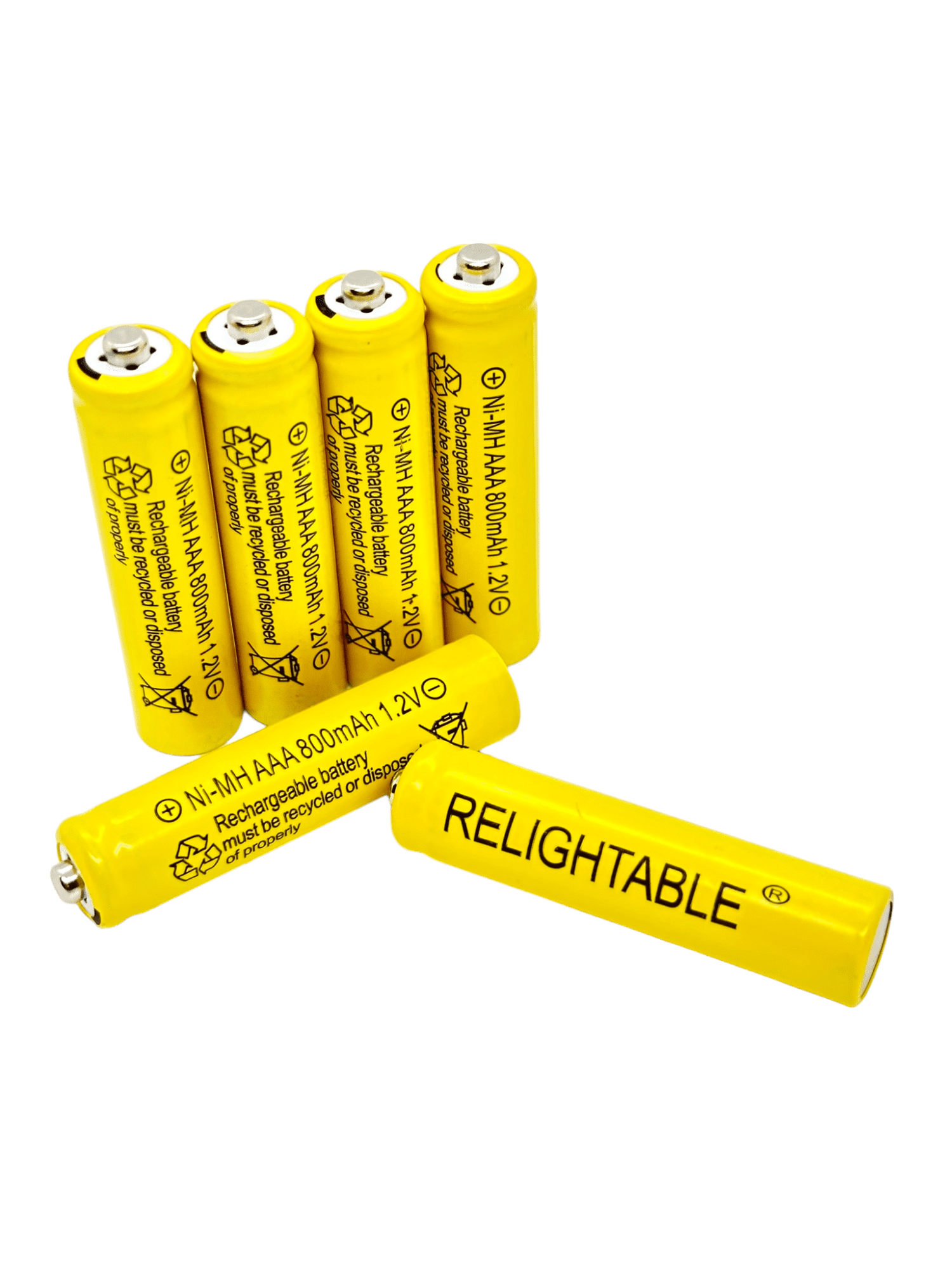6-PCS RELIGHTABLE 800mAh AAA NiCd 1.2v Rechargeable Batteries ...