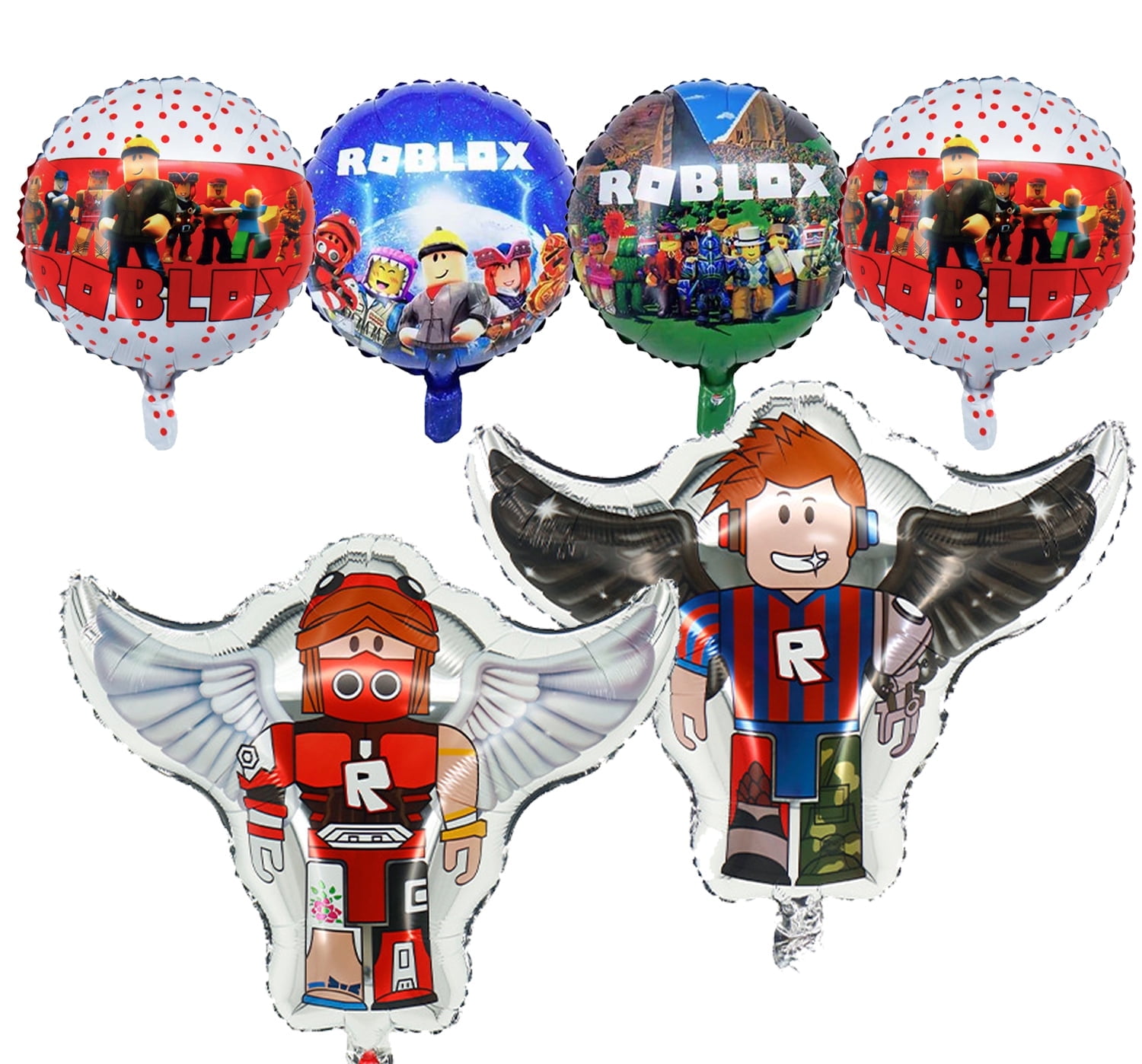 6 PCS Roblox Balloons Pixel Style Gamer Party Supplies Balloon Birthday ...