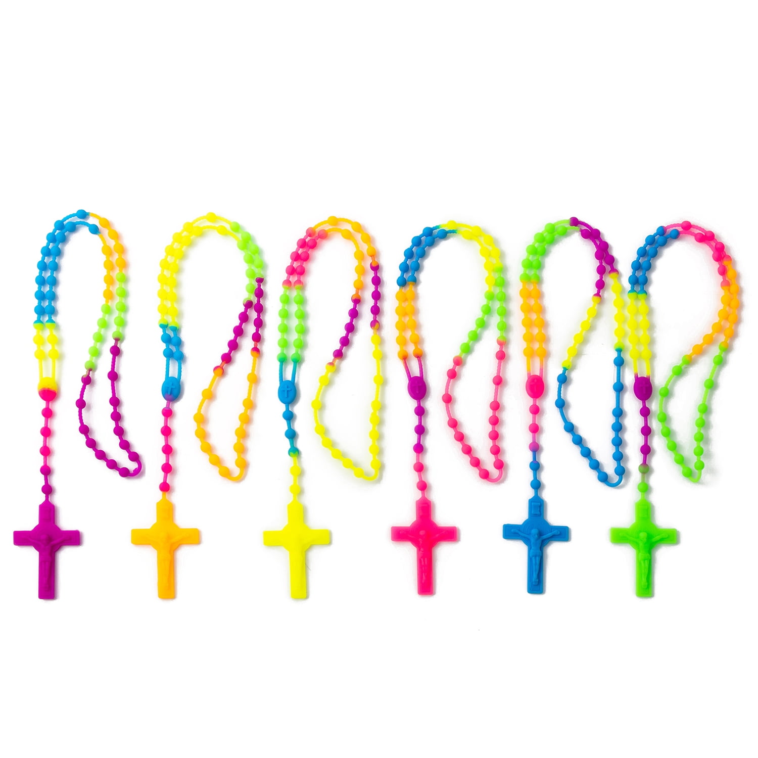 6 PCS Rosary Beads Catholic - Colored Silicone Rosary Beads, Soft and ...