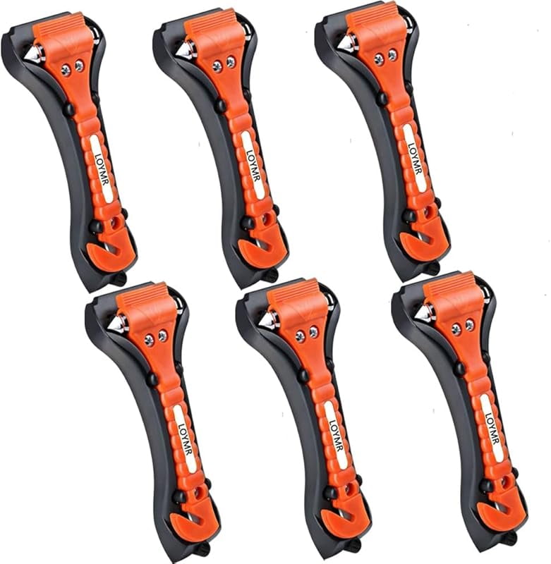 6 PCS Safety Hammer, Emergency Escape Tool with Car Window Breaker and ...