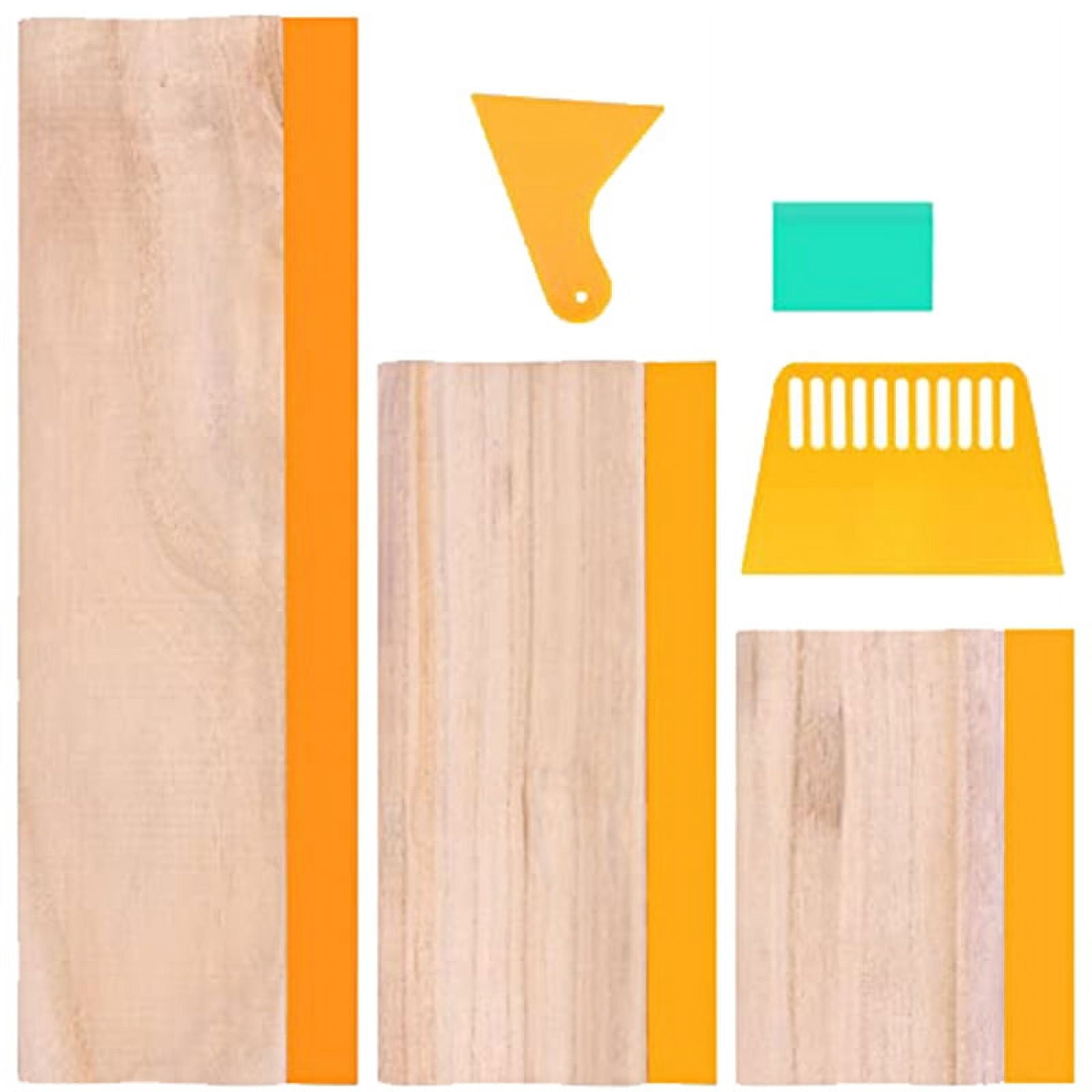 6 PCS Screen Printing Supplies, 4 Sizes 75 Durometer Screen Printing ...