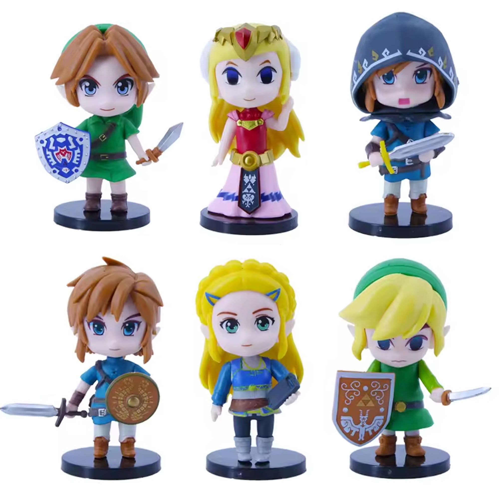 6 PCS Set The Legend of Zelda Characters Link Action Figures , Each ...