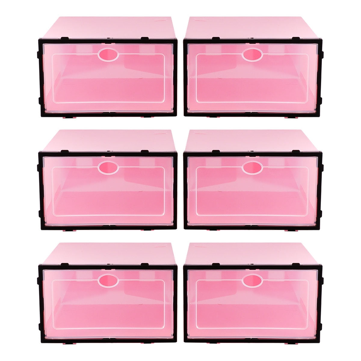 6 PCS Shoe Boxes Shoes Storage Bin Thicken Shoe Box Boots for Men ...