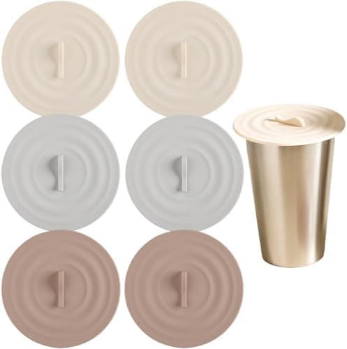 6 PCS Silicone Cup Covers Anti dust Airtight Seal Cup Lids Silicones ...