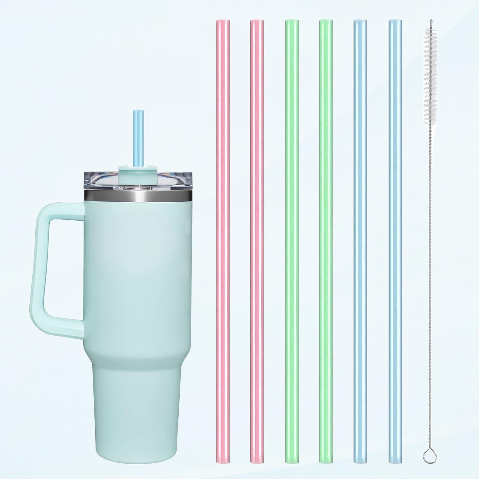 6 PCS Silicone Replacement Straws for Stanley Cup 40oz 30oz, Colorful Reusable Straw Compatible ...