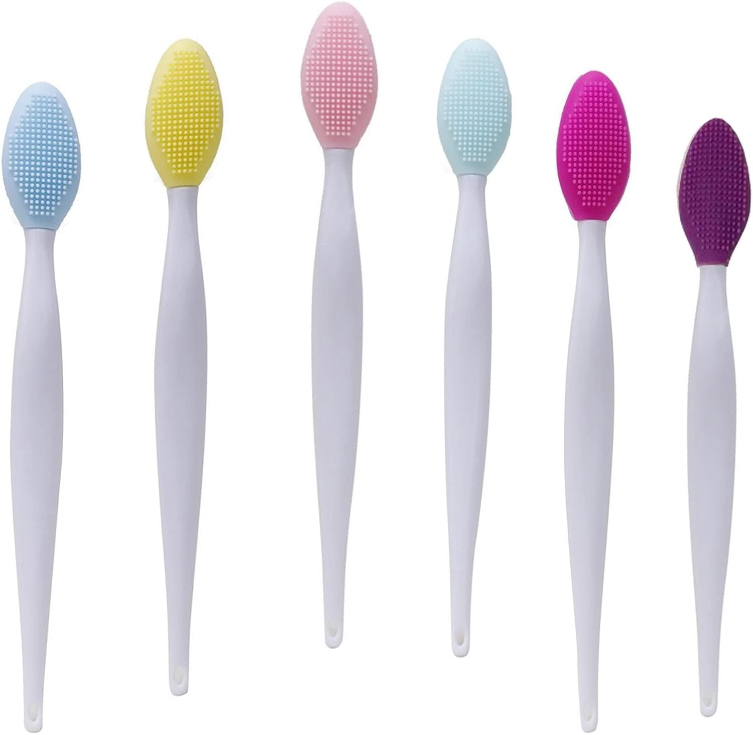 Trinyaa Silicone Lip Brush Set 6 Pcs Double-sided Exfoliating Lip and ...