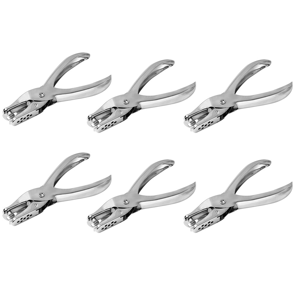 6 PCS Single Hole Punch Chain Good Shape Design Puncher Office Supplies ...
