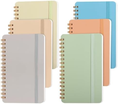 6 PCS Small Spiral Notebook 4x6, Notebooks for Note Taking, Colorful ...