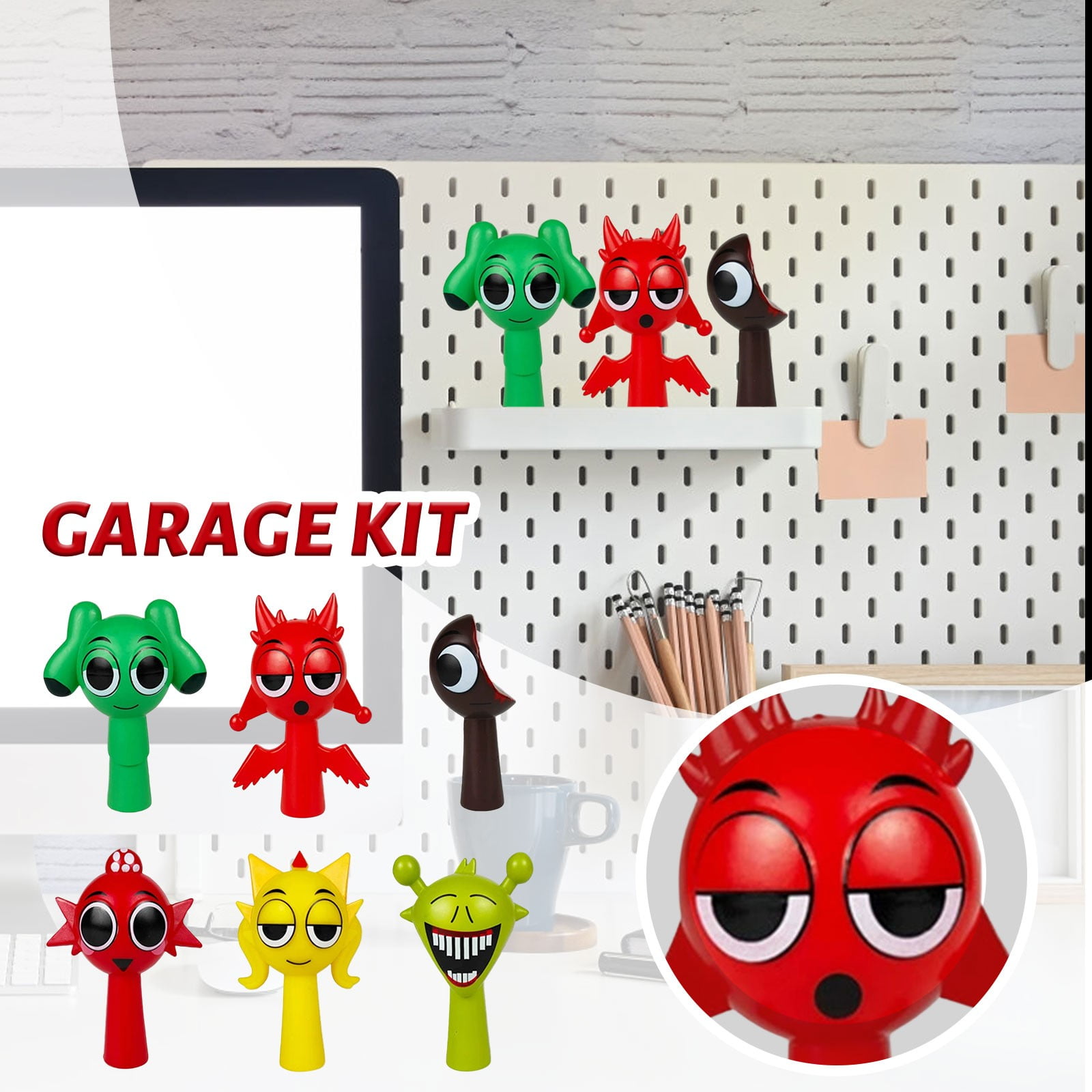 6 PCS Sprunki Action Figures Mystery Box,Sprunki PVC Mini Collectible ...