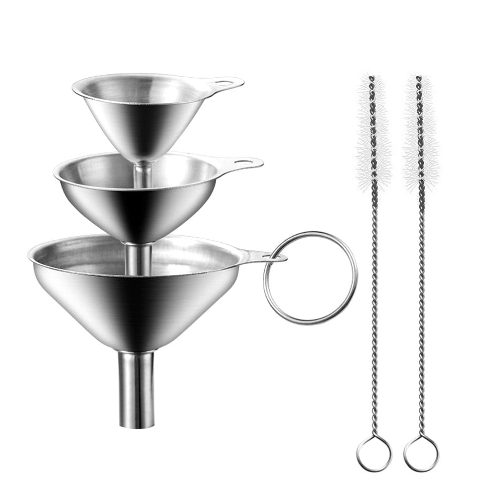 6 PCS Stainless Steel Mini Funnels for Kitchen Use Large Tiny Small ...