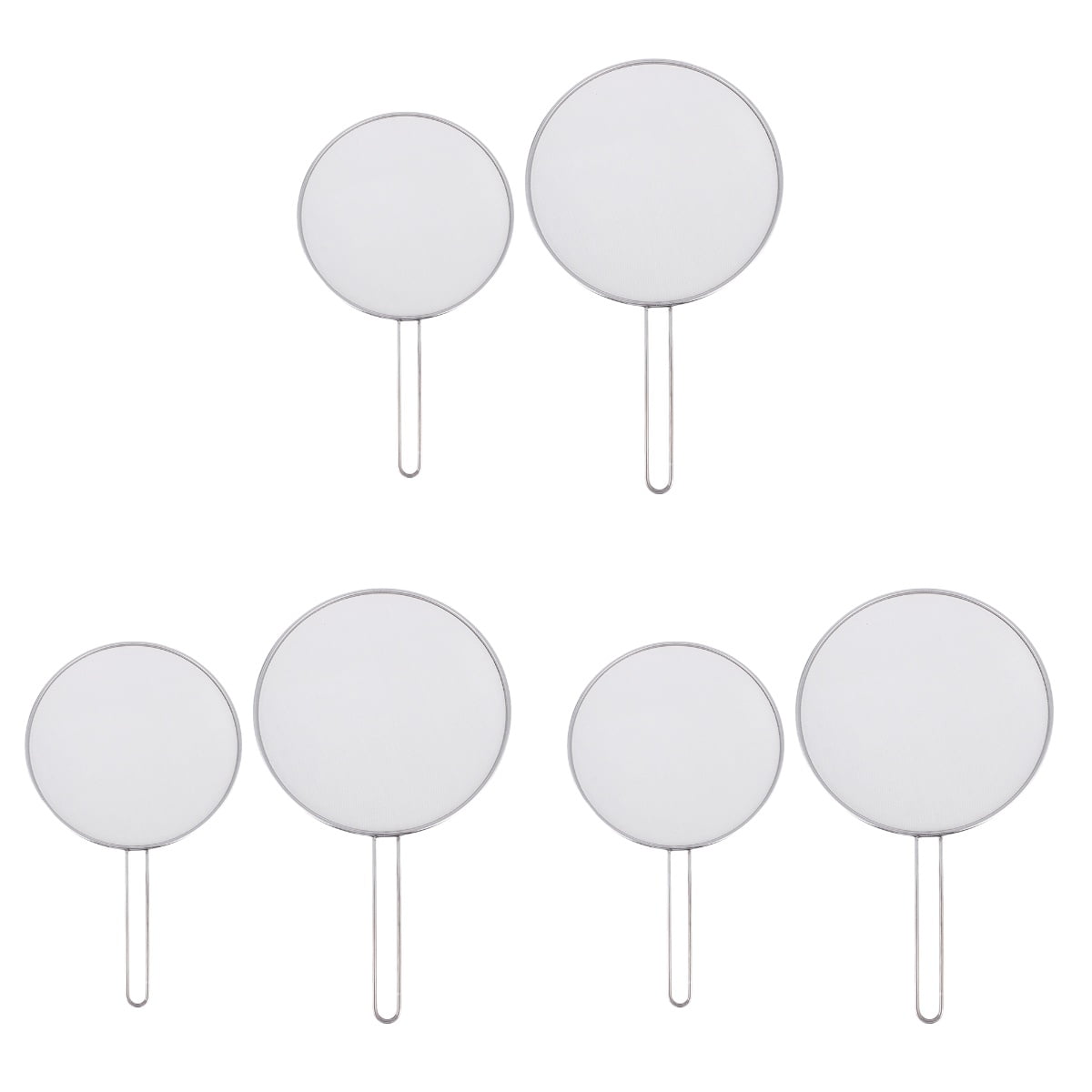 6 PCS Stainless Steel Sieve Cover Explosion-proof Cover Anti-smoke Oil ...