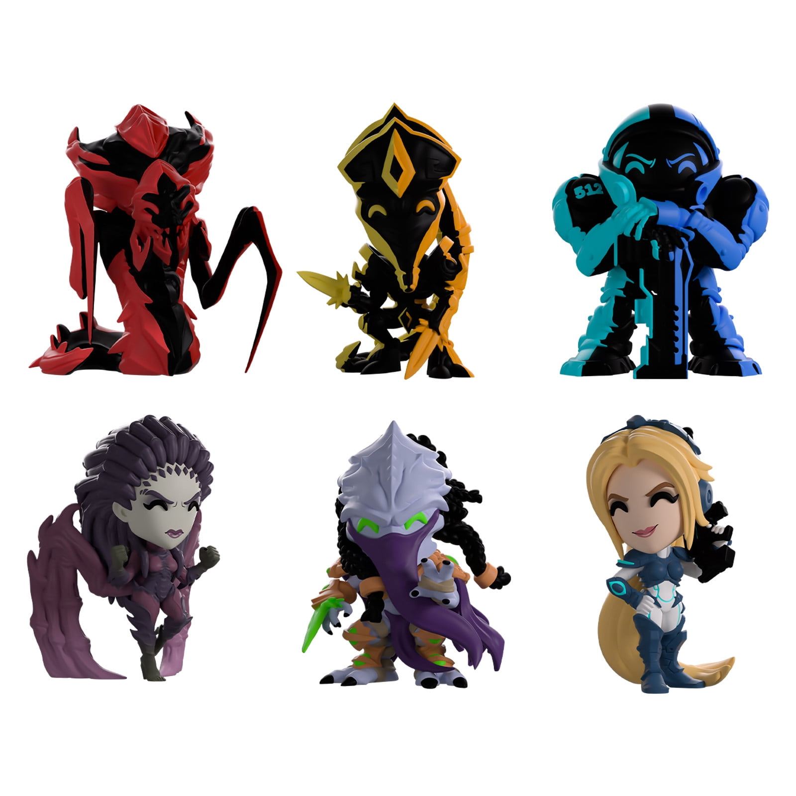 6 PCS Starcraft Action Figure Starcraft Zerg vs Terran Diorama Resin ...