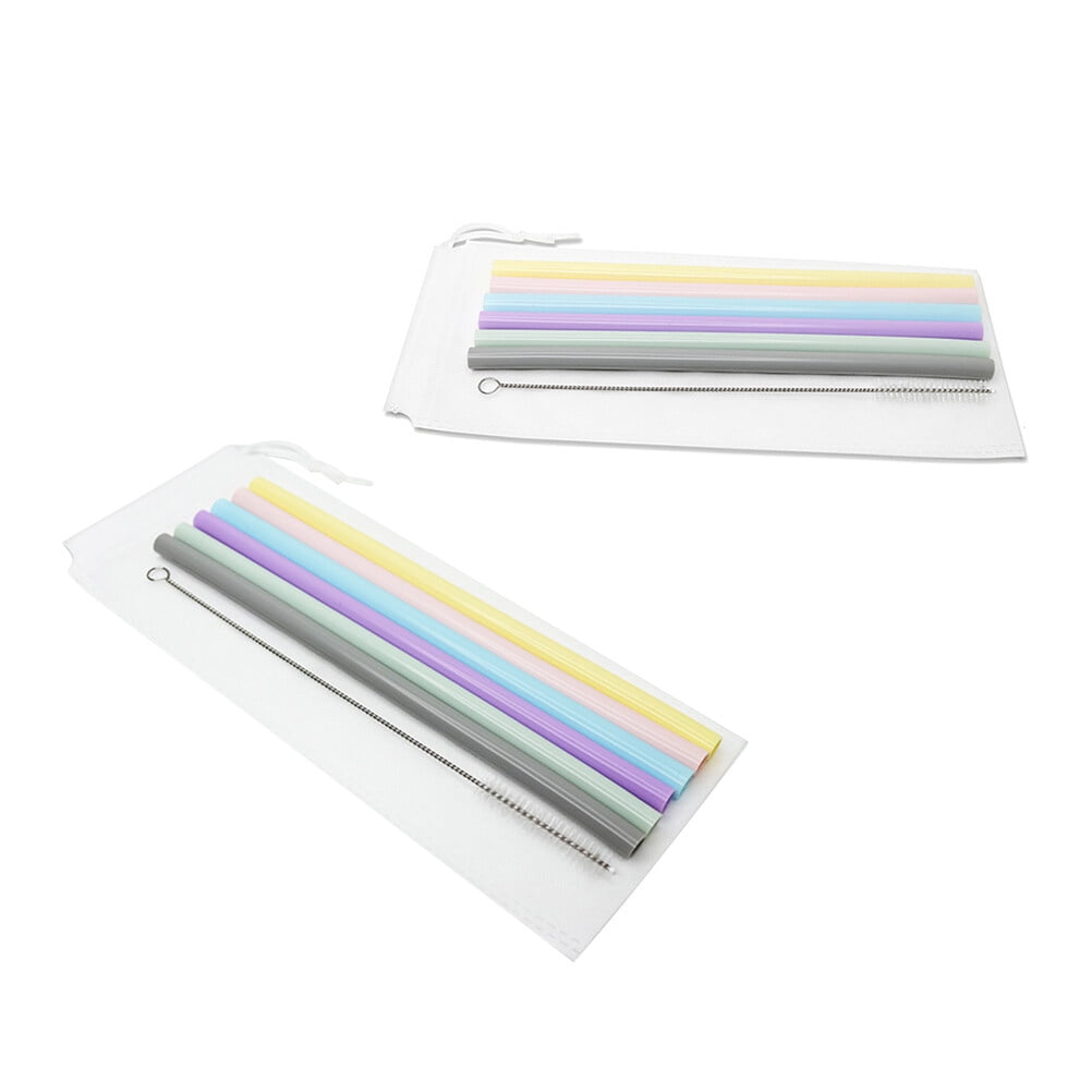 6 PCS Straws Beverage Straw Juice Straw Milk Tea Straw Humidor Silicone ...