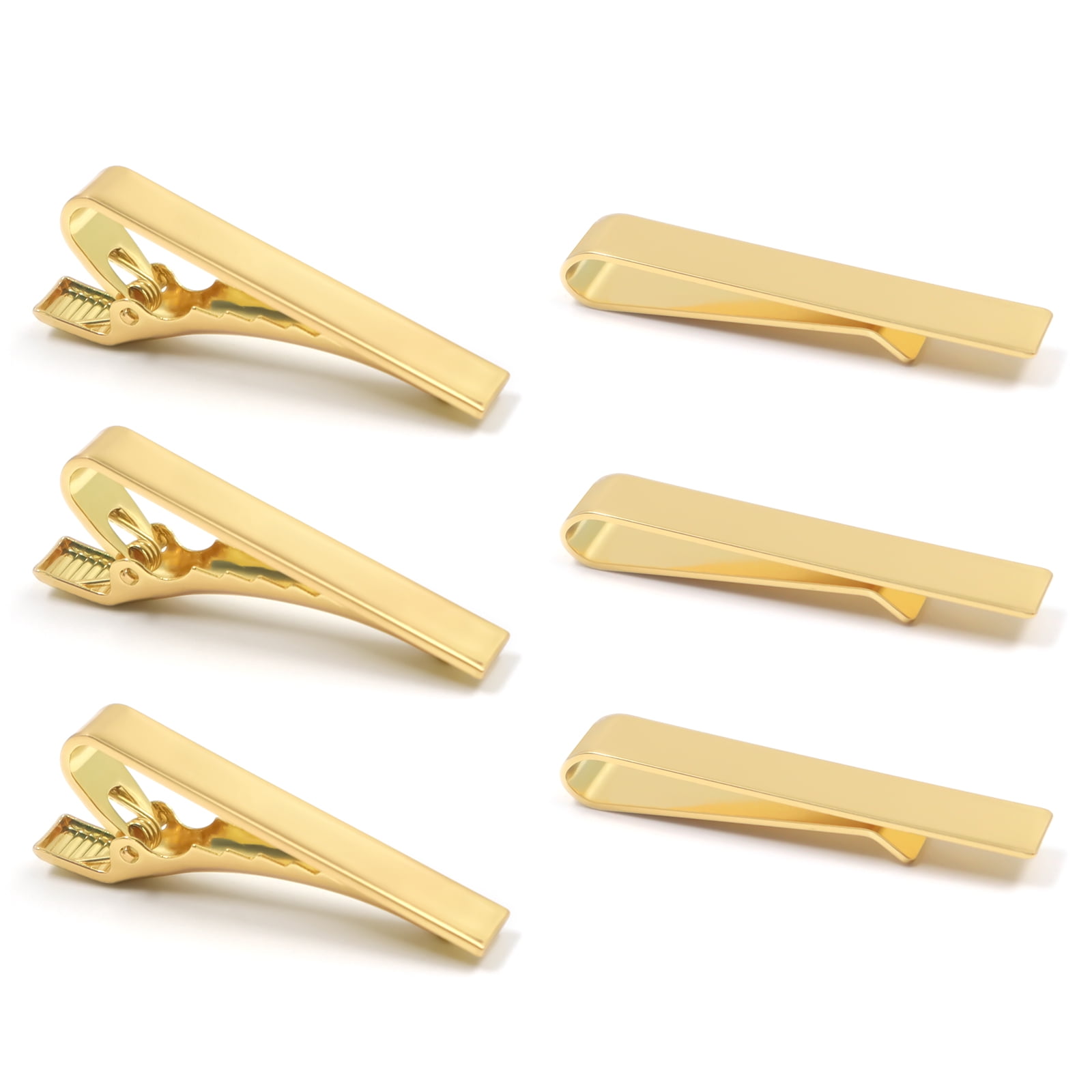 6 PCS Tie Clips for Men Skinny 2 Different Tie Bar Clip Narrow ...