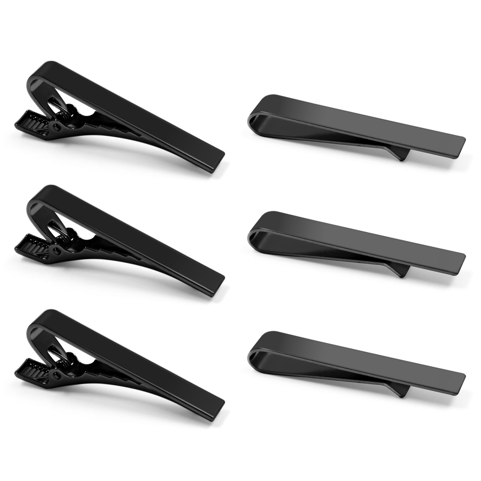 6 PCS Tie Clips for Men Skinny 2 Different Tie Bar Clip Narrow ...