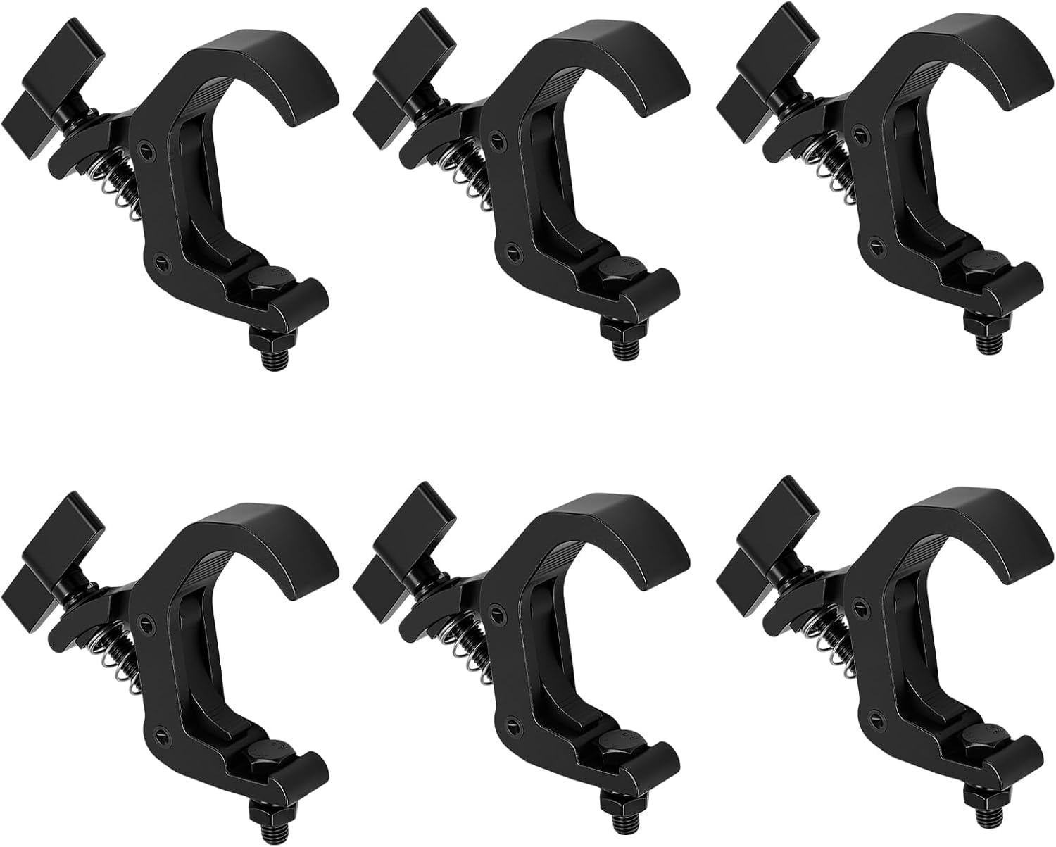 6 PCS Truss Clamp Stage Light Clamps, Professional 1.57-2.36 Inch Black ...